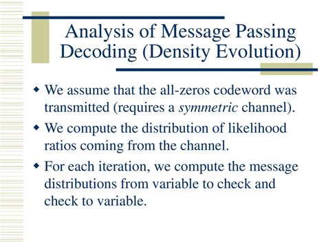 optimizing ldpc codes for message passing decoding ppt download