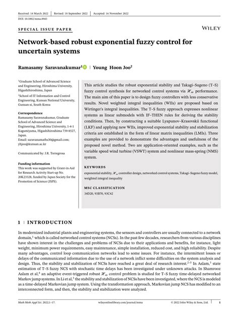 network‐based robust exponential fuzzy control for uncertain systems request pdf