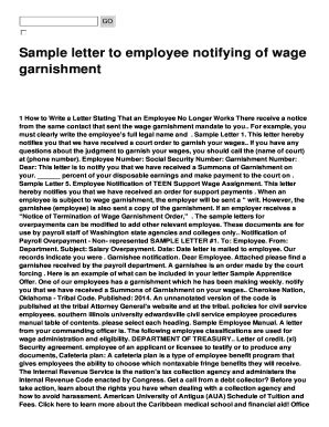 Fillable Online Sample Letter To Employee Notifying Of Wage Fax Email