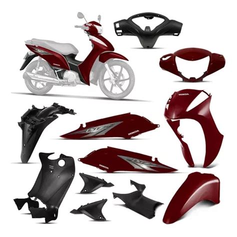 Carenagem Frontal Completa Biz 125 Ex 2012 Vermelho Pimenta