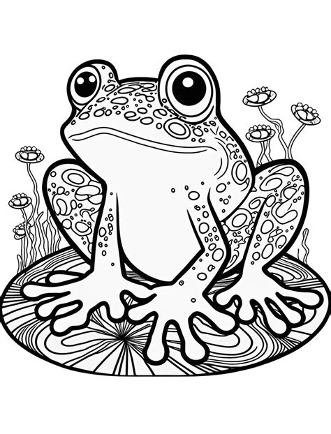 35 Frog Coloring Pages Cute Free Sheets