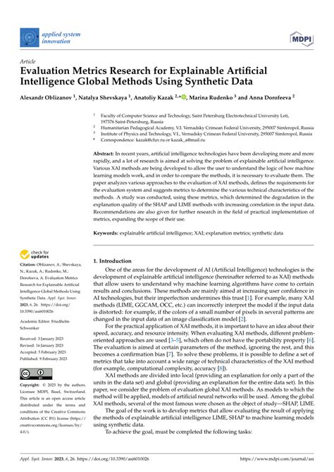 pdf evaluation metrics research for explainable artificial intelligence global methods using