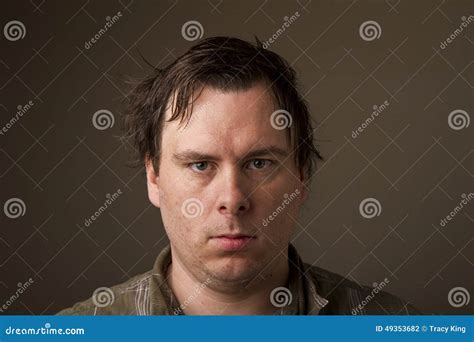 Expression Of A Unhappy Man Stock Photo Image Of Brawl Naked