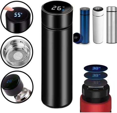 Garrafa Térmica De Inox Café Água Quente e Frio C Sensor De