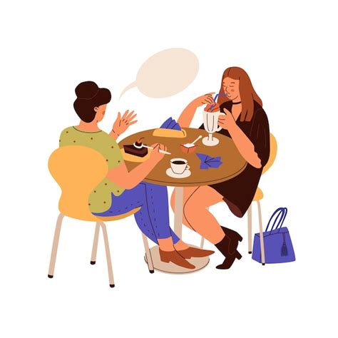 La gente come en una mesa en un restaurante dos mujeres están comiendo