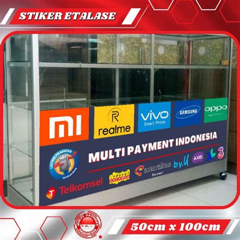 Jual STIKER VINYL ETALASE KONTER 50CM X 100CM BISA CUSTOM NAMA CONTER
