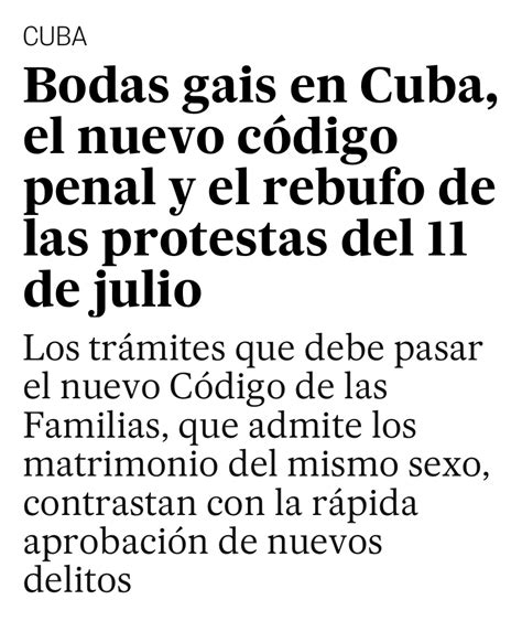 Cuba Bodas gais el nuevo código penal y 𝐎𝐁𝐑𝐀𝐃𝐈𝐀1989