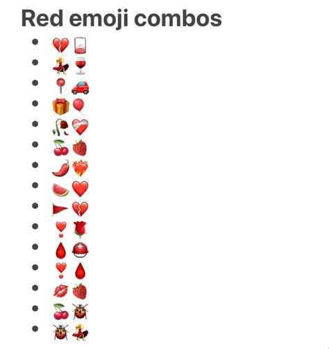 Red emoji combinations в 2023 г