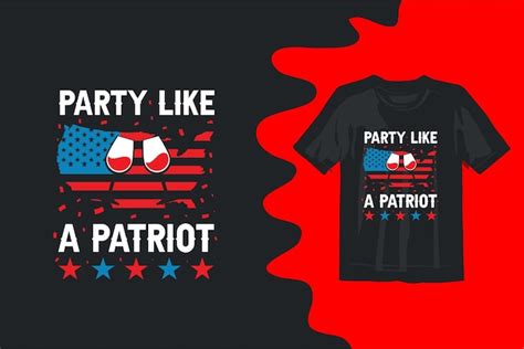 Dise O De Camiseta Del D A De Los Patriotas De La Bandera