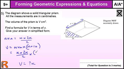 How To Do Forming Expressions Equations C To A Gcse Higher Maths