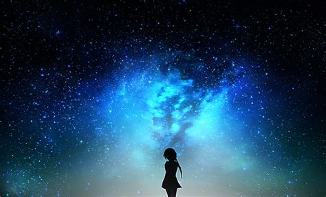 Anime Original Chica Shooting Star Starry Sky Fondo De Pantalla HD