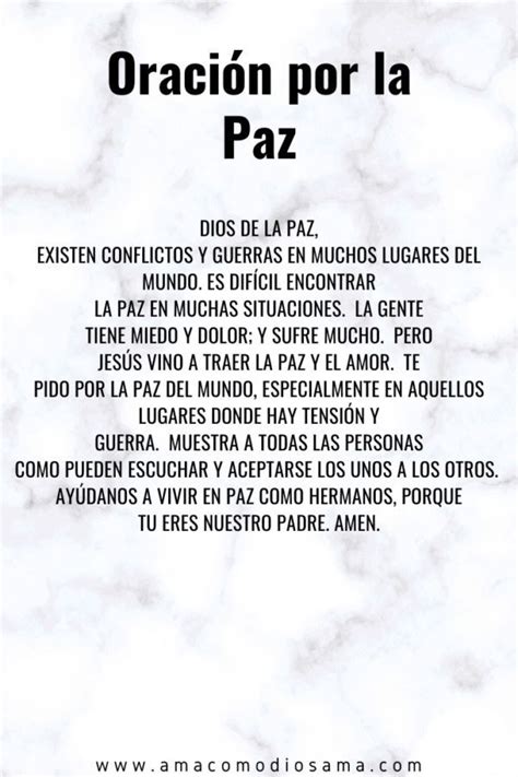 Oraci N Por La Paz Ama Como Dios Ama Oraciones Por La Paz Palabras