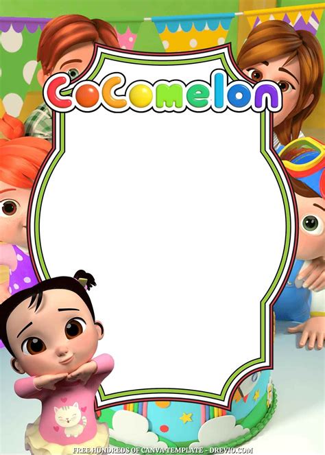 14 Cocomelon Canva Birthday Invitation Templates Birthday