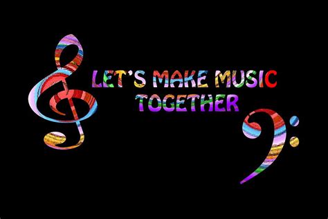 Lets Make Music Together Digital Art By Gill Billington