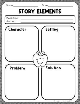 Story Elements Graphic Organizer With Characters Setting Problem And