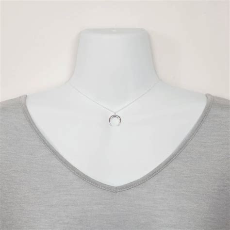 Plain Crescent Moon Gold Over Sterling Silver Necklace Etsy