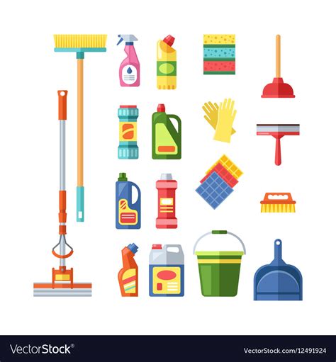 Vector Art Set Of Icons For Cleaning Tools House Cleaning Cleaning 297