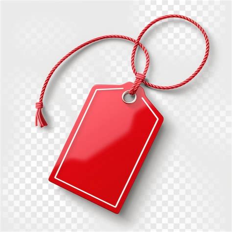 Premium Photo Red Price Tag Label With Text On It And With Shadow