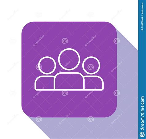 Purple Users Group Icon Isolated On White Background Group Of People