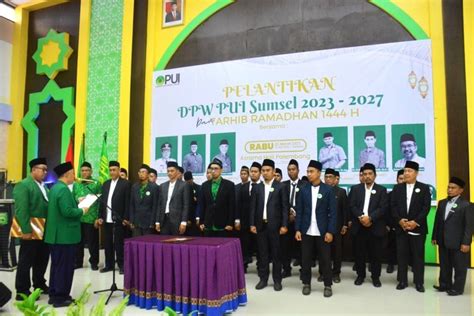 Pimpinan Wilayah PUI Sumsel Periode 2023 2028 Resmi Dilantik
