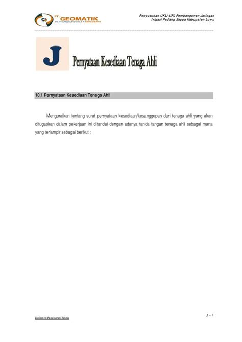 PDF J Surat Pernyataan Kesediaan DOKUMEN TIPS
