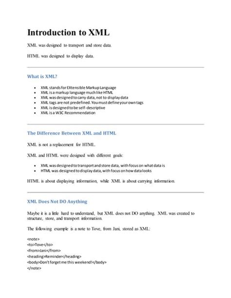 introduction to xml pdf