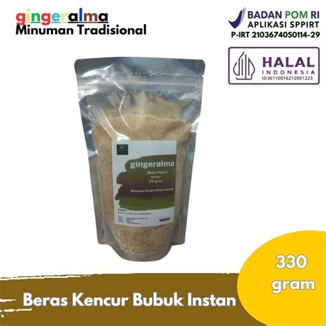 Jual Minuman Tradisional Beras Kencur Instan 330 Gram Gingeralma