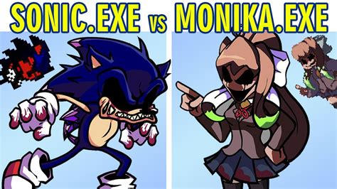 Friday Night Funkin Vs Sonic Exe Vs Monika Exe You Cant Run X Ghostlab