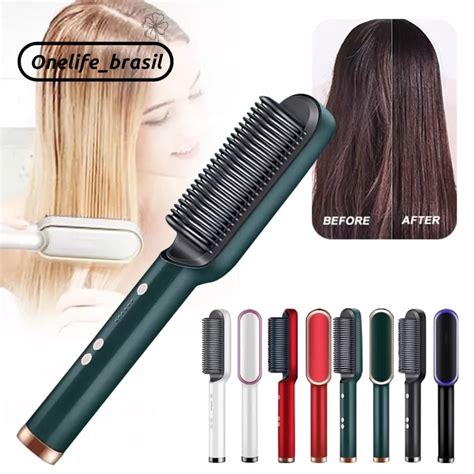 Escova Alisadora De Cabelos Multifuncional Bivolt Shopee Brasil