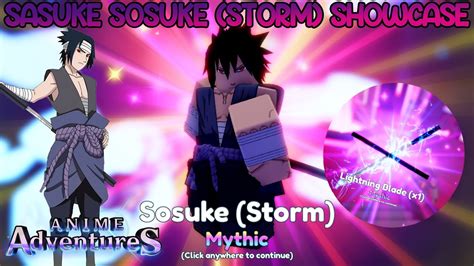 Evolved Sasuke Sosuke Storm Showcase Anime Adventures YouTube