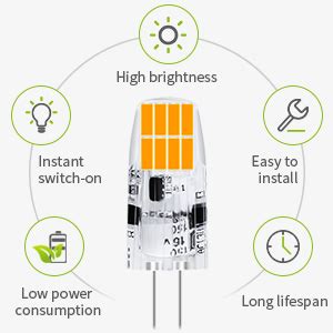 YzzYzz Ampoule G4 LED 2W Blanc Chaud 2700K Ampoules LED G4 2W