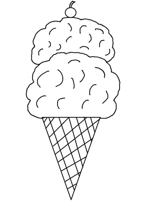 Eiscreme zum Ausdrucken Färbung Seite Kostenlose druckbare