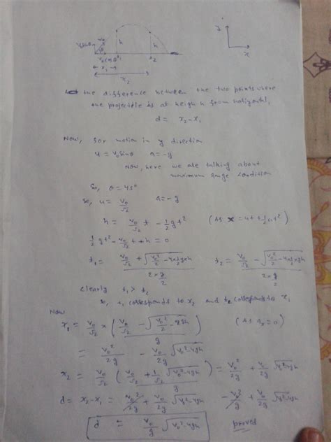 solved a projectile is fired with a velocity v0 such that a projectile 1 answer