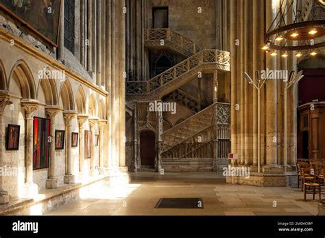 France Seine Maritime Rouen The Notre Dame Cathedral Staircase