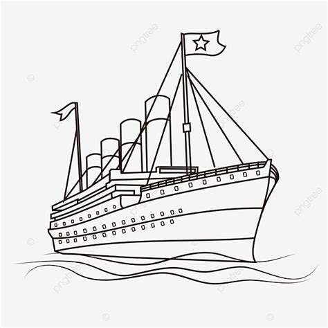 Hand Drawn Ship Lineart Vector Ship Drawing Ear Drawing Ship Sketch