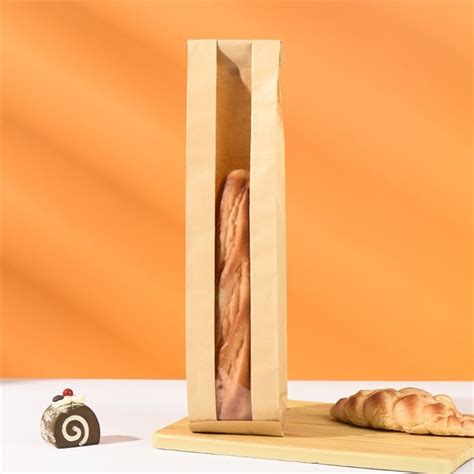 China Customized Kraft Bakery Bags With Window Suppliers Factory