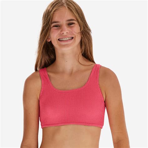 Haut De Maillot De Bain Brassiere Fille Lana 500 Lavande Olaian Decathlon