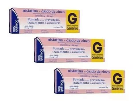 Pomada Assadura Nistatina Xido De Zinco G Kit Un