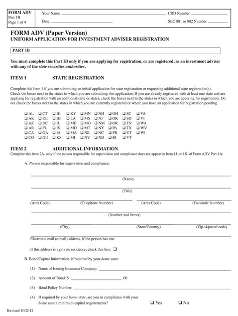 Form Adv Part 1a Fillable Printable Forms Free Online