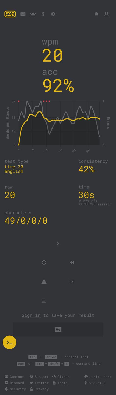 Monkeytype A Minimalistic Customizable Typing Test Wpm Acc Test Type