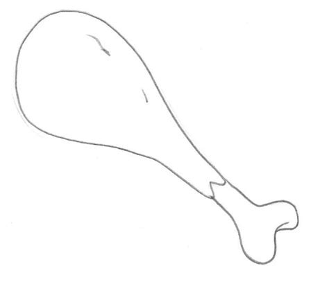 Desenhos Para Colorir Desenho De Coxa De Frango Para Pintar Desenho