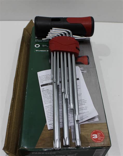 ZESTAW KLUCZY IMBUSOWYCH Z KONCOWKA TORX PARKSIDE 11 EL Imbusy HEX
