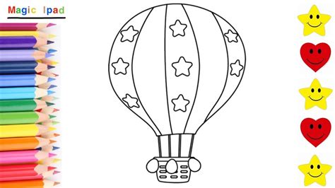 Como Dibujar Un GLOBO AEROSTATICO How To Draw A HOT AIR BALLOON