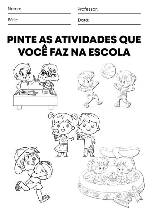 Atividade Sobre O Dia Da Escola Educação Infantil BRAINCP