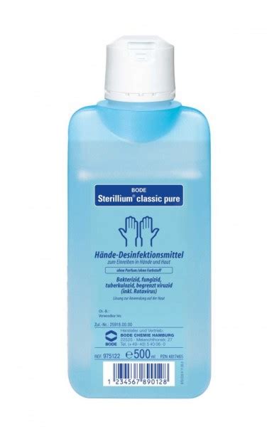 Bode Sterillium classic pure Händedesinfektion VAH zert 500 ml
