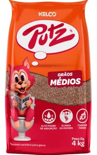 Areia Para Gato Putz Kelco Sanitária Higiênica 4kg MercadoLivre