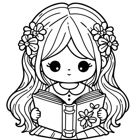 Desenhos de Crianças Estudando para Colorir Pintar e Imprimir
