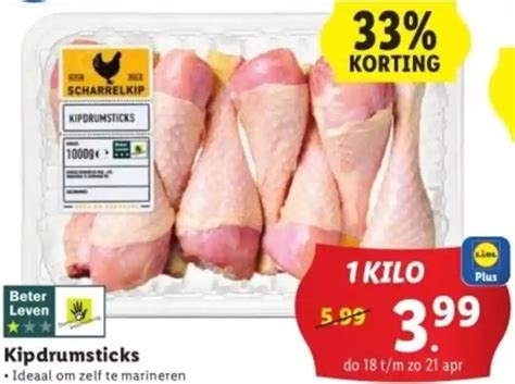 Kipdrumsticks 1 Kilo Aanbieding Bij Lidl
