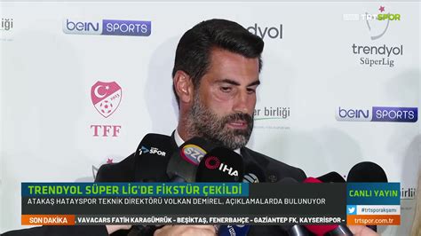 TRT Spor on Twitter Hatayspor Teknik Direktörü Volkan Demirel