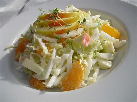 Chinakohlsalat mit Äpfeln und Mandarinen von Misona3 Chefkoch